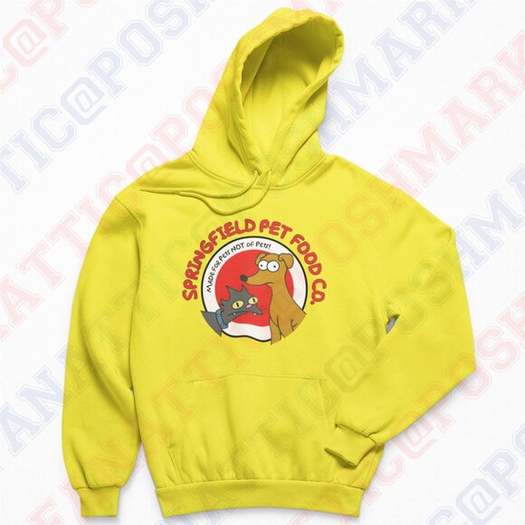 Shirts | New Springfield Pet Food Co Simpsons Cat Dog Fleece Pullover ...